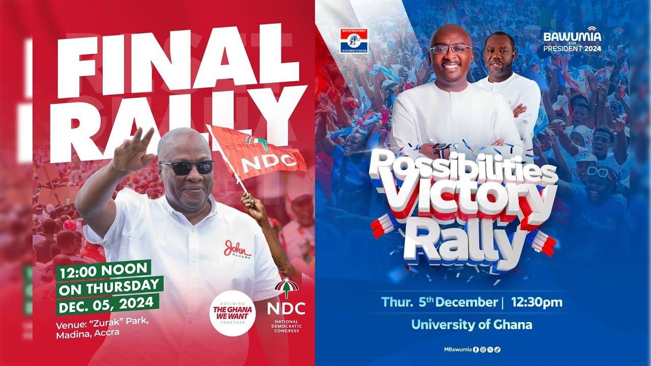 Live streaming: NDC, NPP’s final rallies at Madina, UG stadium – Starr Fm