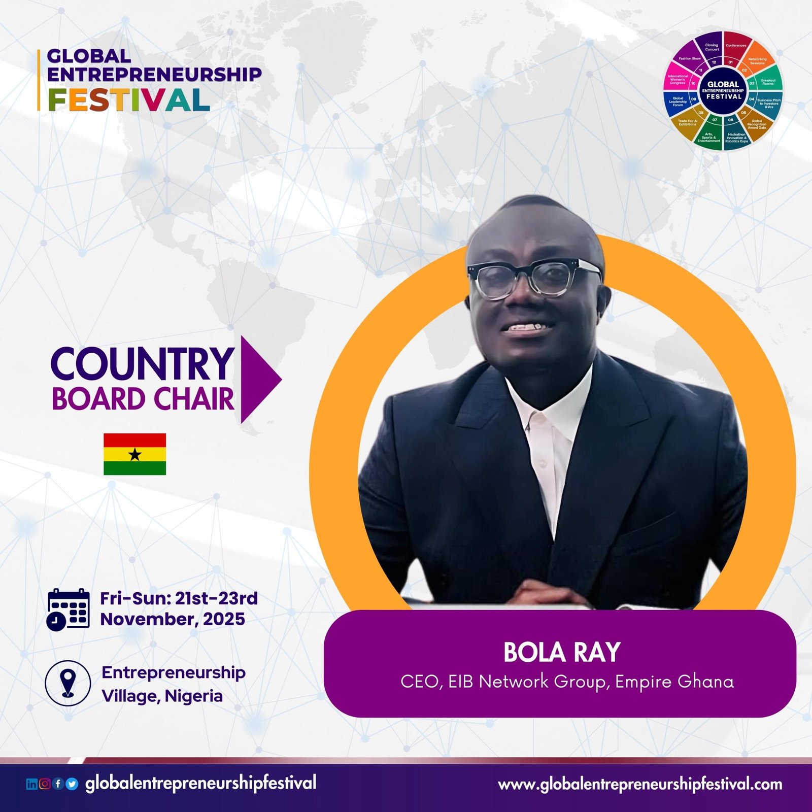 Bola Ray named Country Board Chair for Ghana at Global Entrepreneurship ...